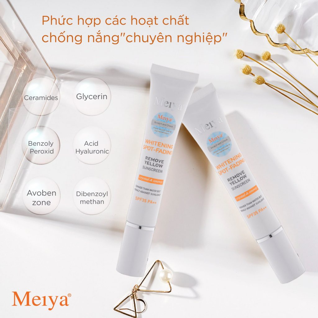 Bộ Mỹ Phẩm Meiya Whitening Spot-Fading 4 Pieces, Bộ Meiya 4in1