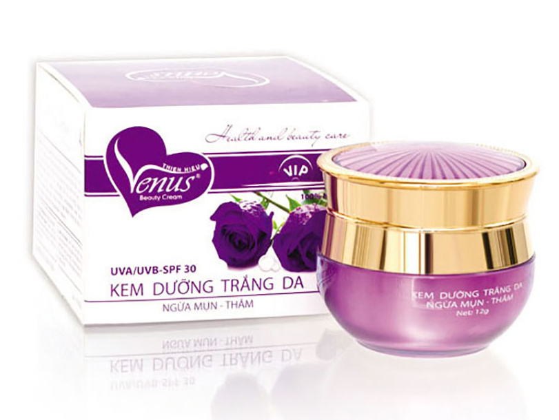 Kem Venus Tím Dưỡng Trắng Da Ngừa Mụn Thâm Se Khít Chân Lông
